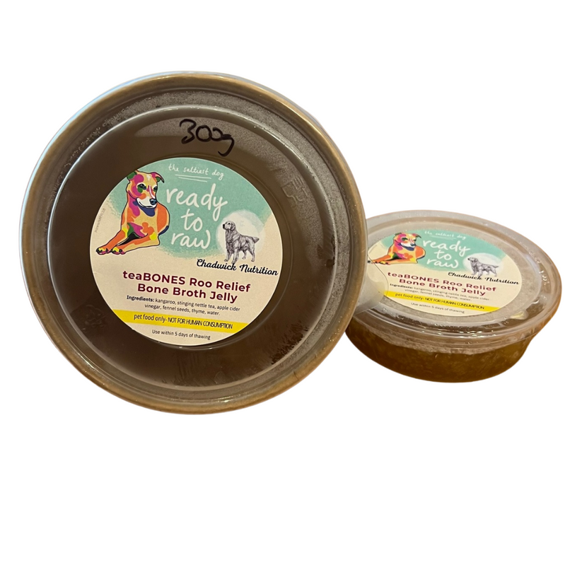 teaBONES - Roo Relief - Bone Broth Jelly for Dogs – The Saltiest Dog
